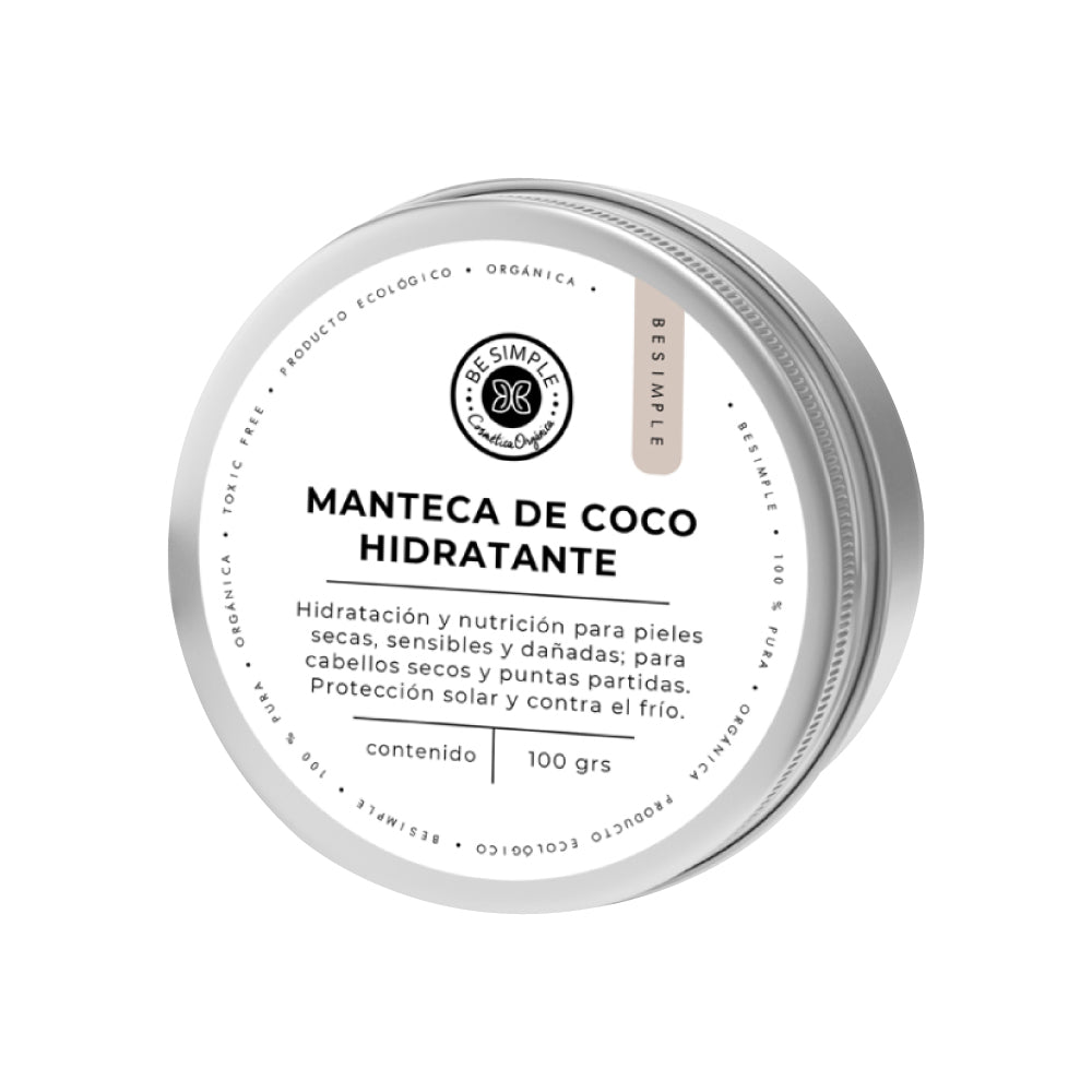 Manteca de Coco hidratante 100 grs – Be Simple